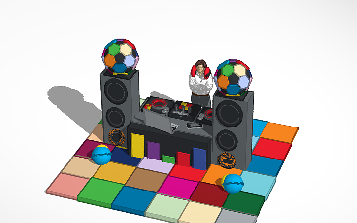 3D design DJ Stand - Tinkercad