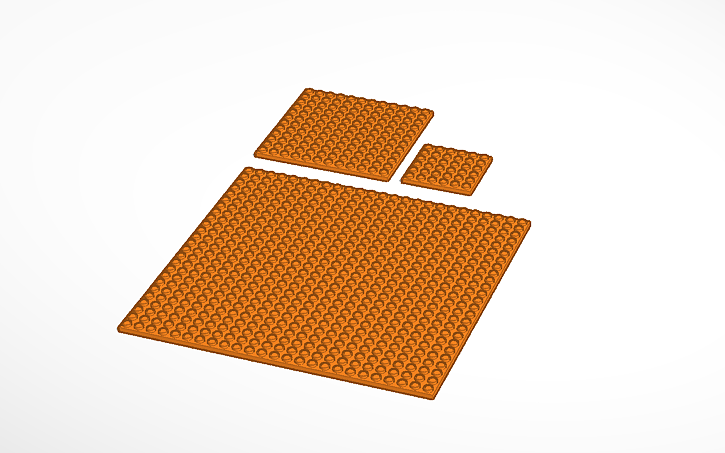 3D design Lego base plate 200x200mm - Tinkercad
