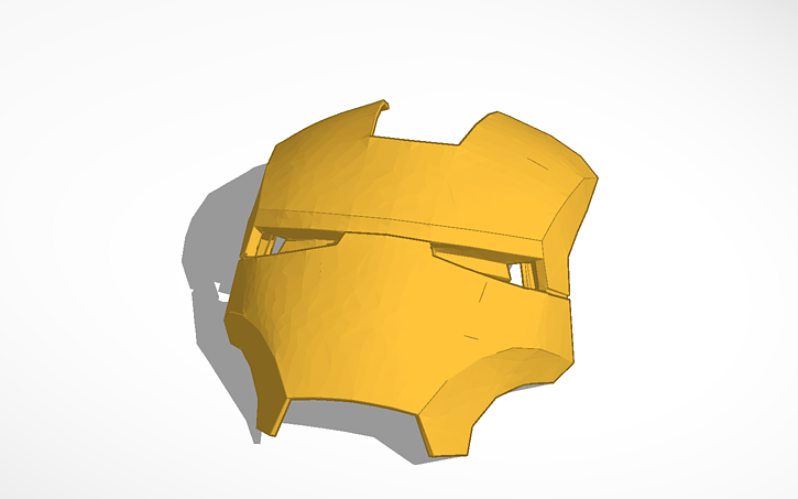 3D design Iron Man faceplate - Tinkercad