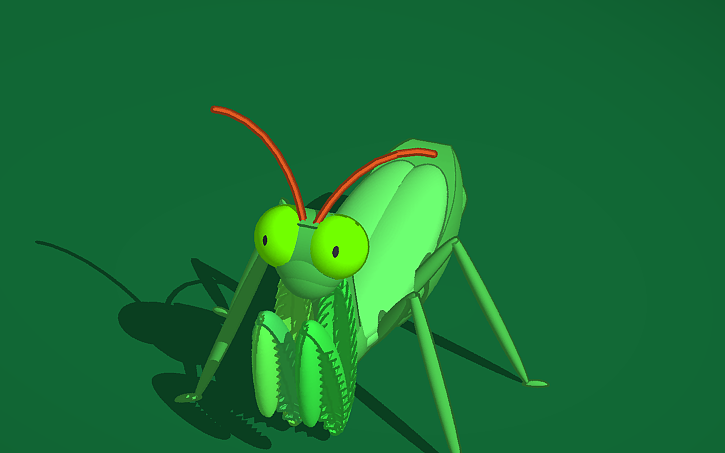 3D design MANTIS de kung fu panda - Tinkercad