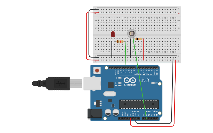 Circuit design Photodiode Sensor - Tinkercad