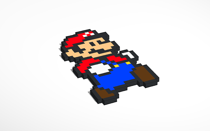 3D design Pixel Mario - Tinkercad