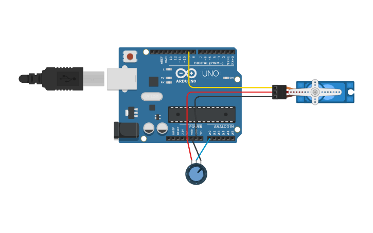 Circuit design 13b_Servo Motor_Knob - Tinkercad