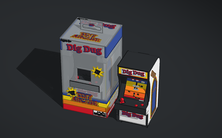 3D design dig dug tiny arcade - Tinkercad