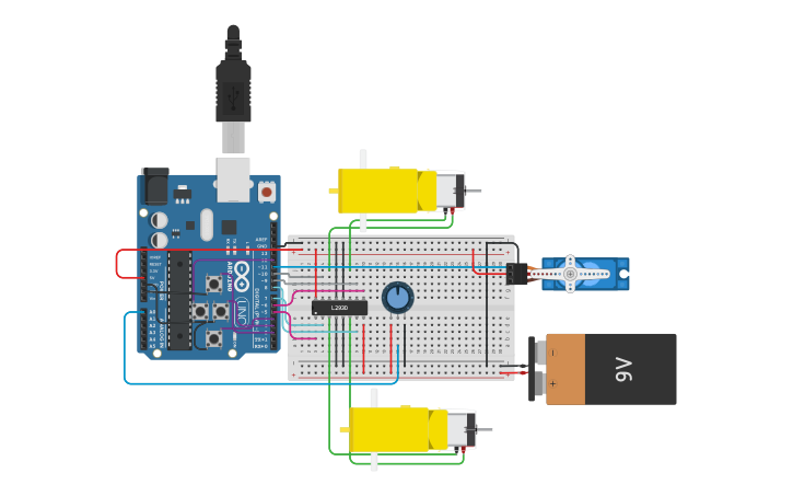 Circuit design embedded system tirgol 8.1 - Tinkercad