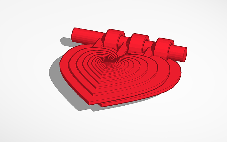 3D design Heart container - Tinkercad