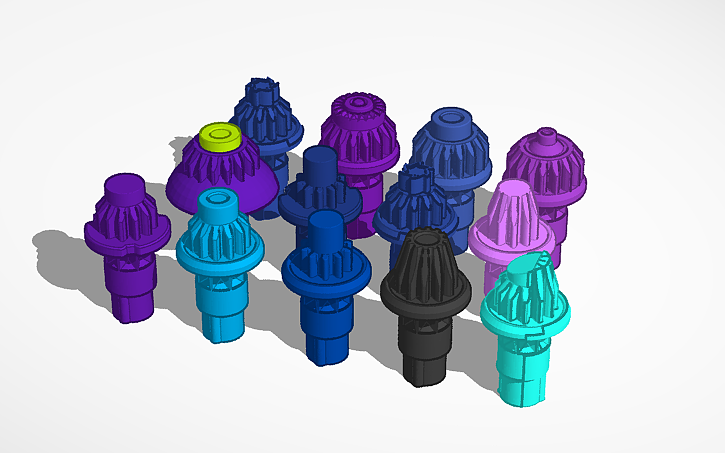 3D design Beyblade X Attack bits - Tinkercad