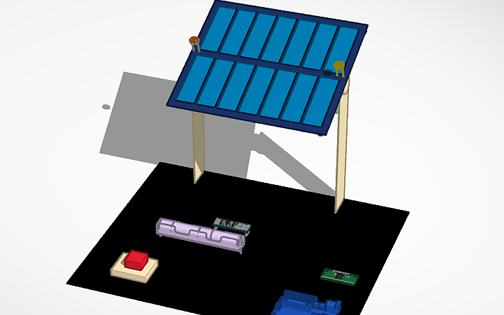 3D design solar tracker - Tinkercad