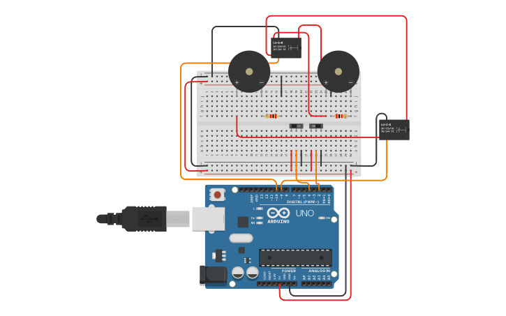 Circuit design Músicas com relés(Relays Songs)! - Tinkercad