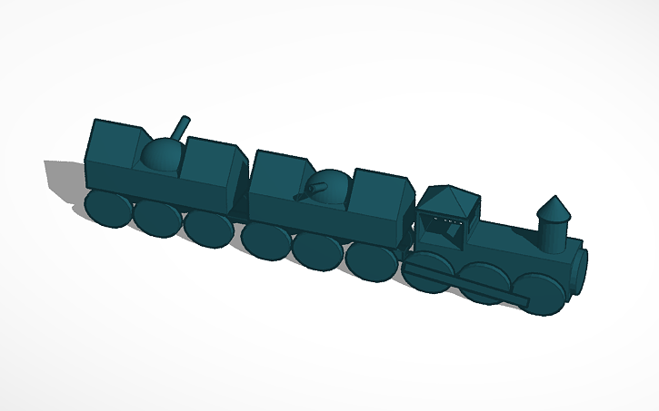 3D design Artillery Train - Tinkercad