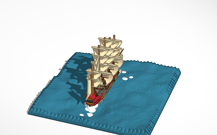 3D design Pirate Ships - Santa Catalina - Tinkercad
