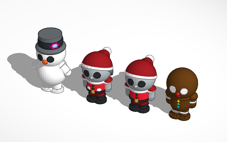 3D design Happy Holiday 4-pack - Tinkercad