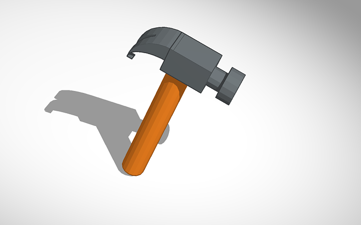 3D design hammer - Tinkercad