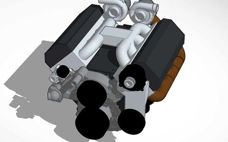 3D design 6.6L LBZ Duramax - Tinkercad