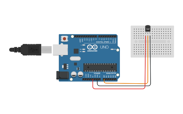 Circuit design single character generation on Hyper Terminal - Tinkercad