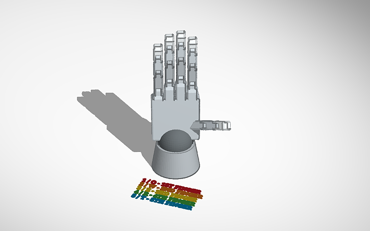 3D design ROBOT HAND - SIM LAB - Tinkercad