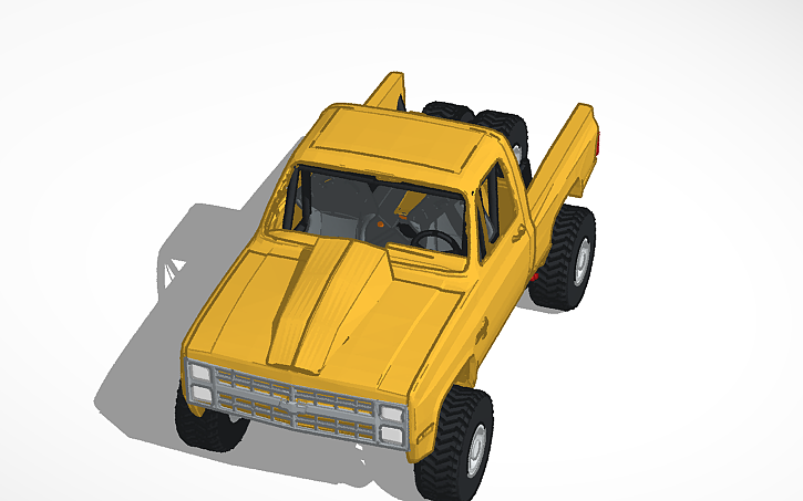 3D design trophy truck square body - Tinkercad