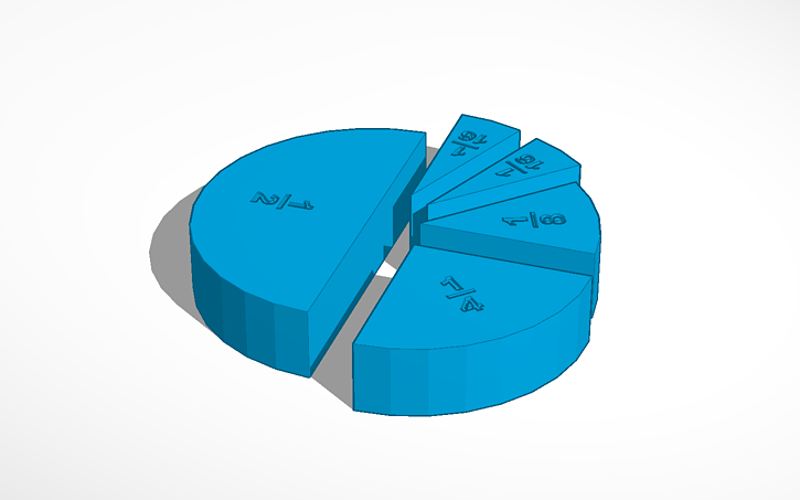 3D design Fraction Circle - Tinkercad