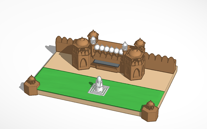3D design THE RED FORT - Tinkercad