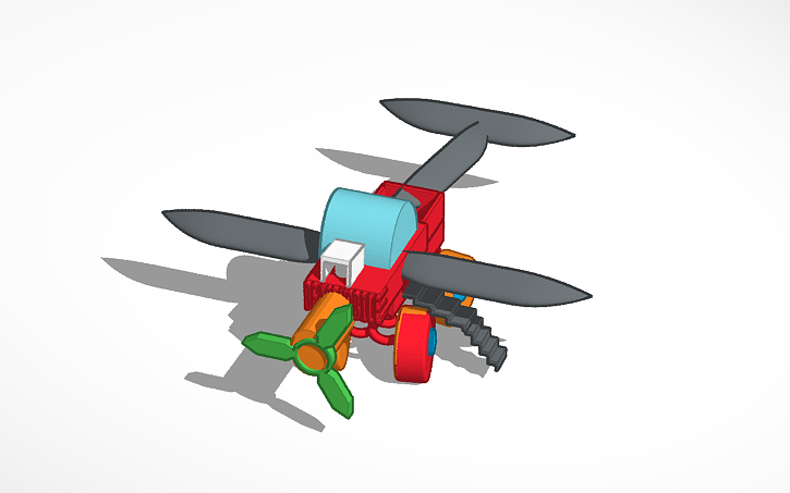 3D design air plane - Tinkercad