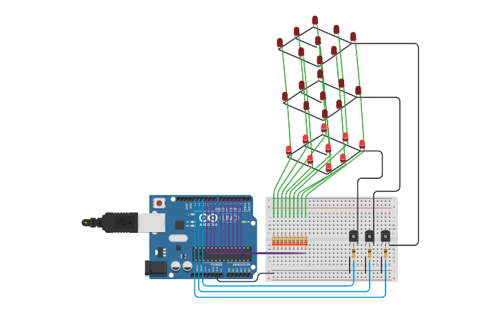 Circuit design Cubo Led - Tinkercad