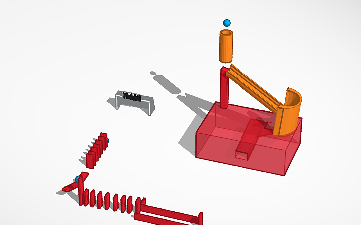 3D design Rube Goldberg Machine - Tinkercad