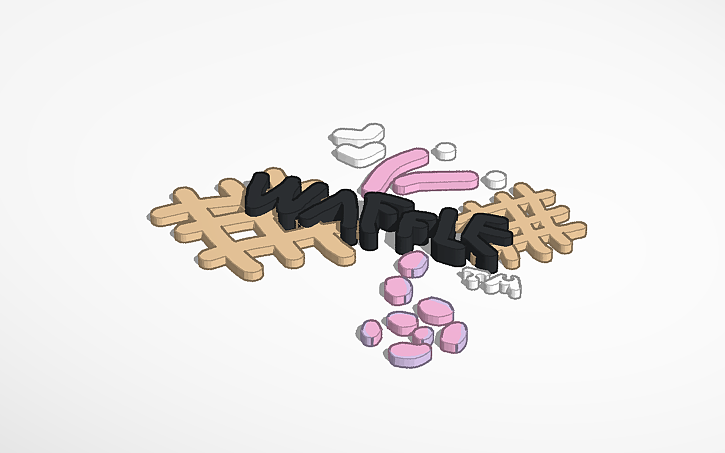3D design #Waffle Logooo *a gift* - Tinkercad