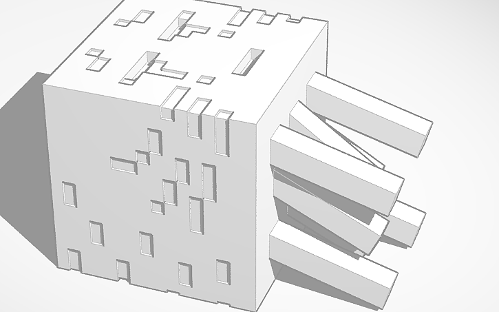 3D design Ghast Minecraft - Tinkercad
