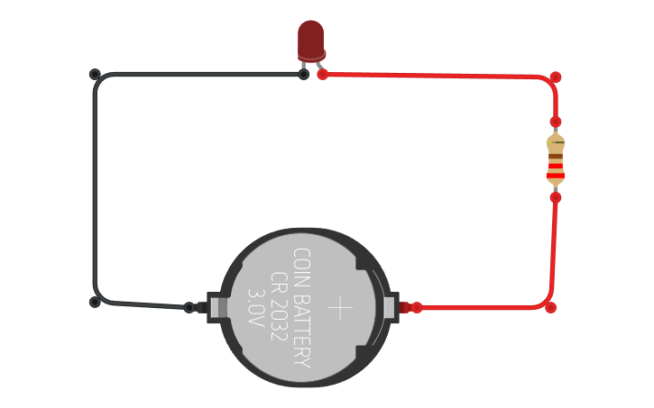 Circuit Design 2 1点亮led灯 Tinkercad