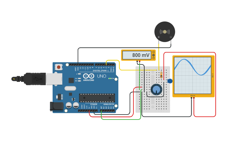 Circuit design Sinus-generator (VCO) - Tinkercad