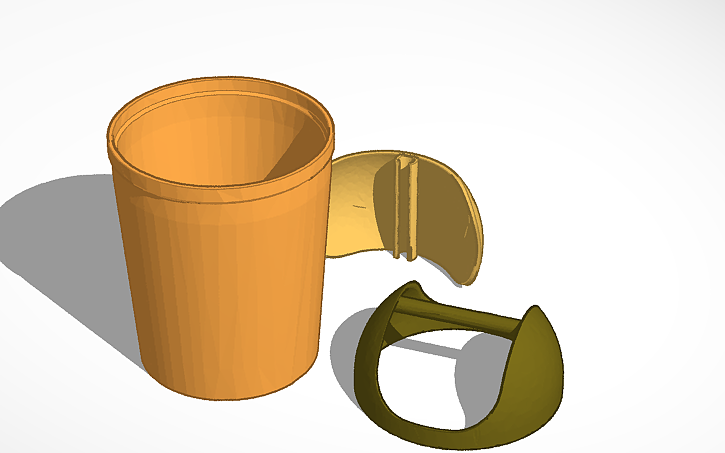 3D design 5" Trashcan with swing lid - Tinkercad