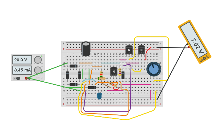 Circuit design TRANSFORMADOR RESUELTO - Tinkercad