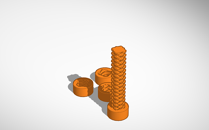3D design weird screw thing - Tinkercad