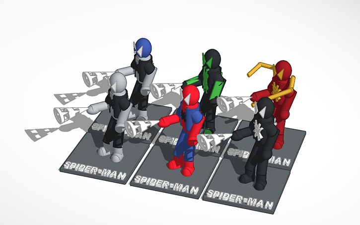 3D design Spider-Man - Tinkercad