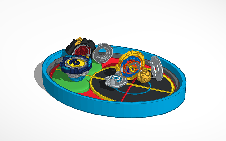 3D design beyblade burst QuadStrike episode 4 - Tinkercad