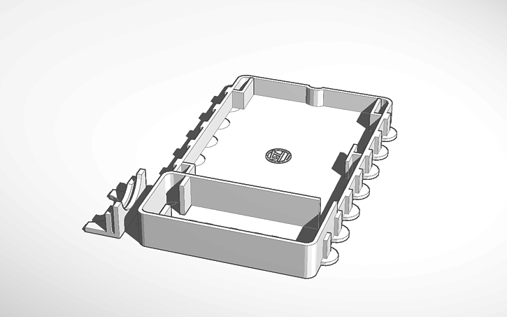 3D design Breadboard of 400 holes with 9V Battery Holder - Tinkercad