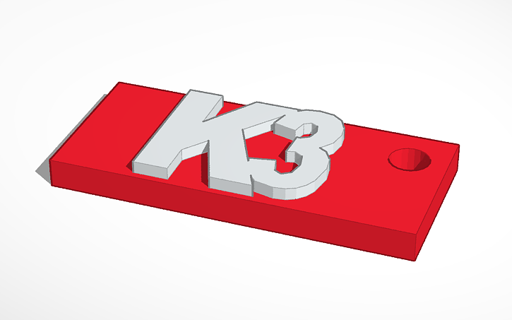 3D design keychain - Tinkercad