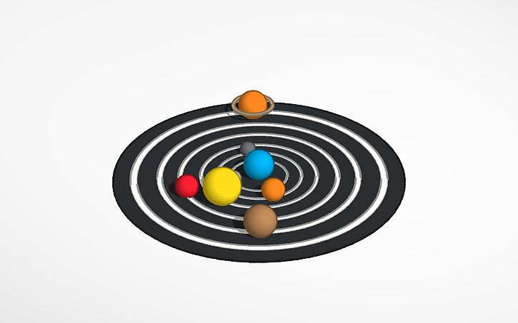3D design Geocentric Model - Tinkercad