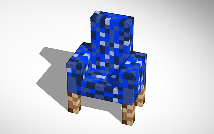 3D design minecraft custom chair - Tinkercad
