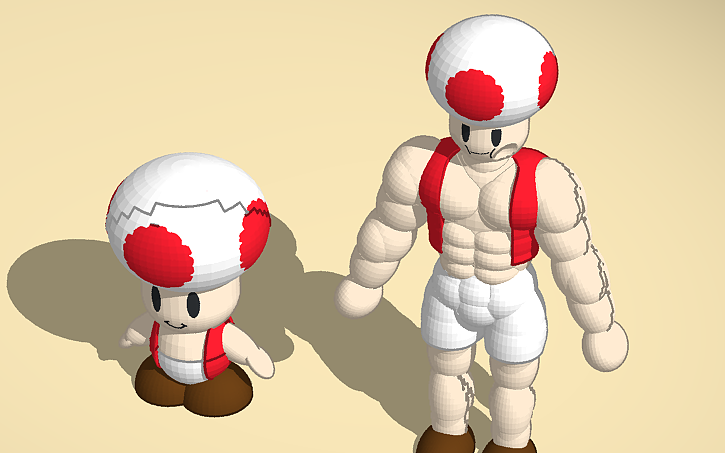 3D design Buff Toad - Tinkercad