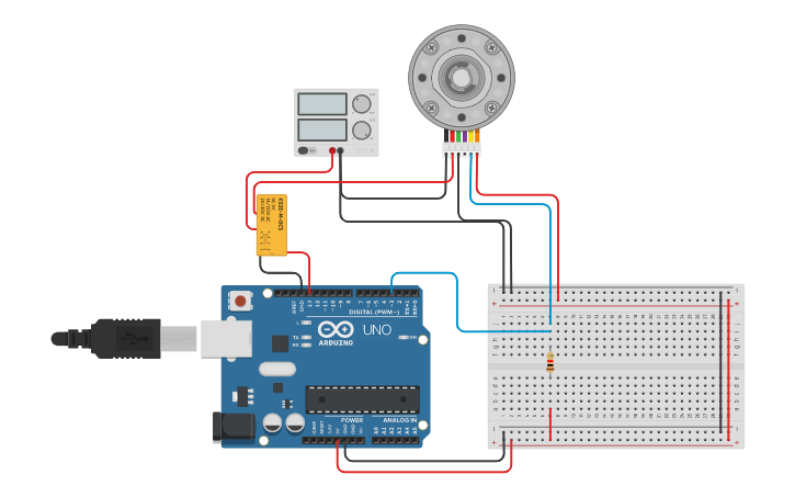 Circuit design Encoder - Tinkercad