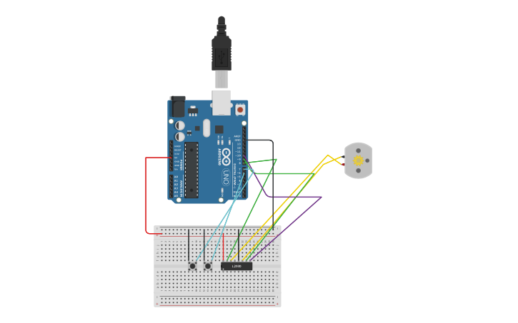 Circuit Design Dc Motor Control Speed And Direction Tinkercad