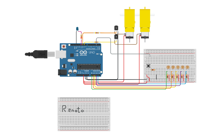 Circuit design LDR - Tinkercad