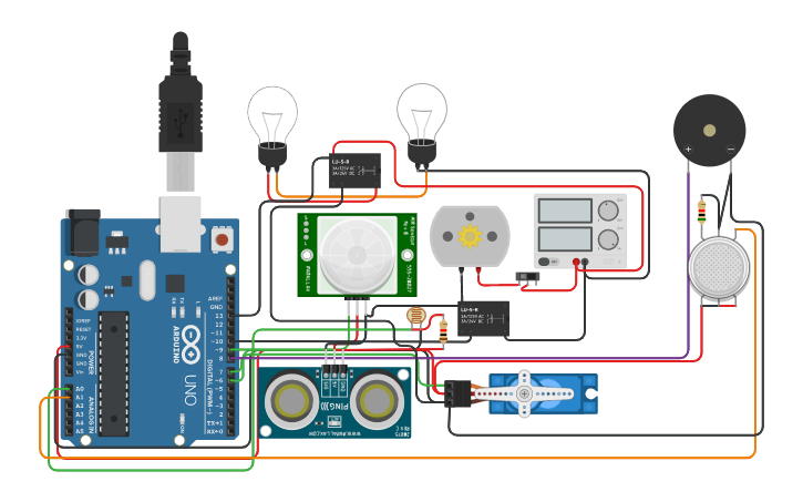 Circuit Design Smart Home Automation Tinkercad