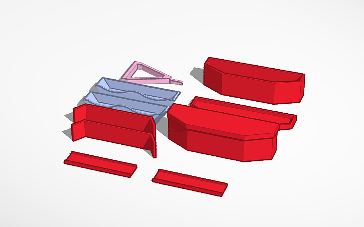 3D design Box Trailer Floor Frame & Fenders - Tinkercad