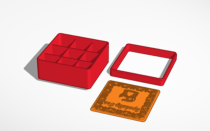 3D design Specialty Tea Box Frame and Lid - Tinkercad