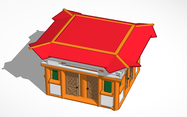 3D design pagoda - Tinkercad