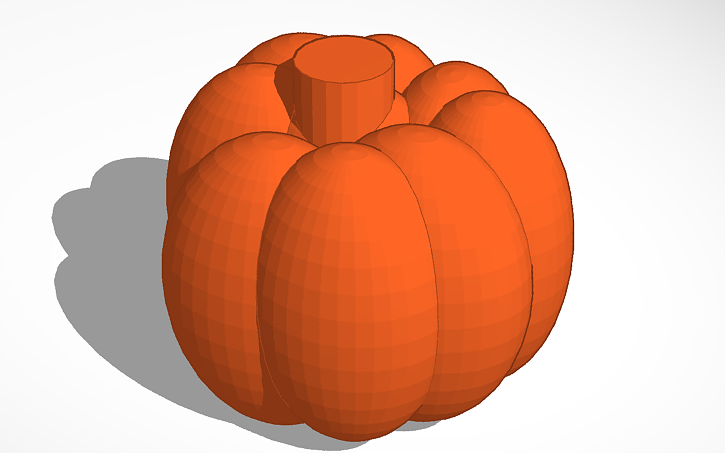 3D design pumpkin - Tinkercad