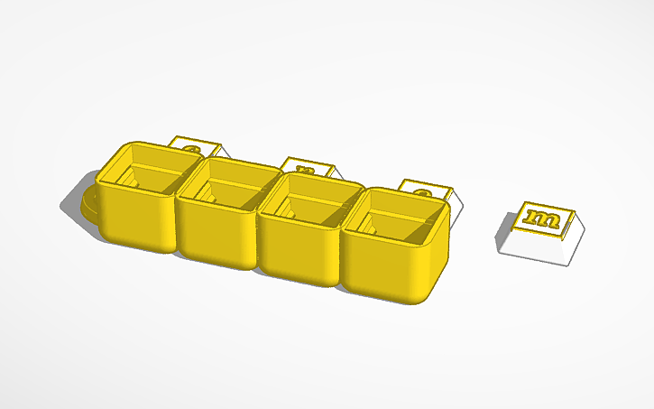 3D design Finished Clicky Keychain Template! - Tinkercad