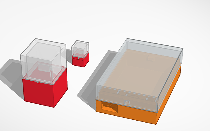 3D design snap fit box 2 (U-shaped) - Tinkercad